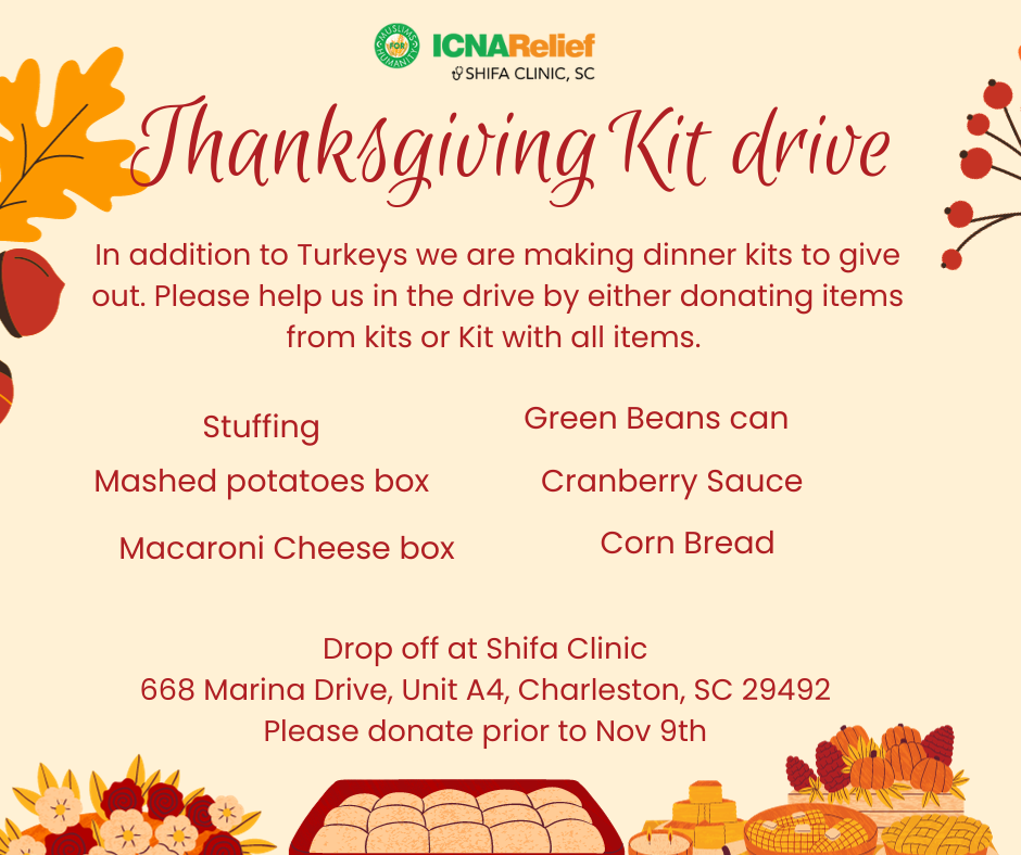 Turkey Giveaway | Shifa Clinic - South Carolina